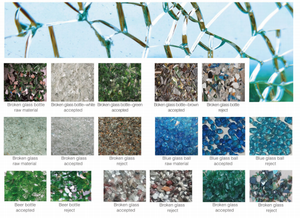 RGB 8 Chutes Glass Color Sorter For Glass Sorting / Recycling